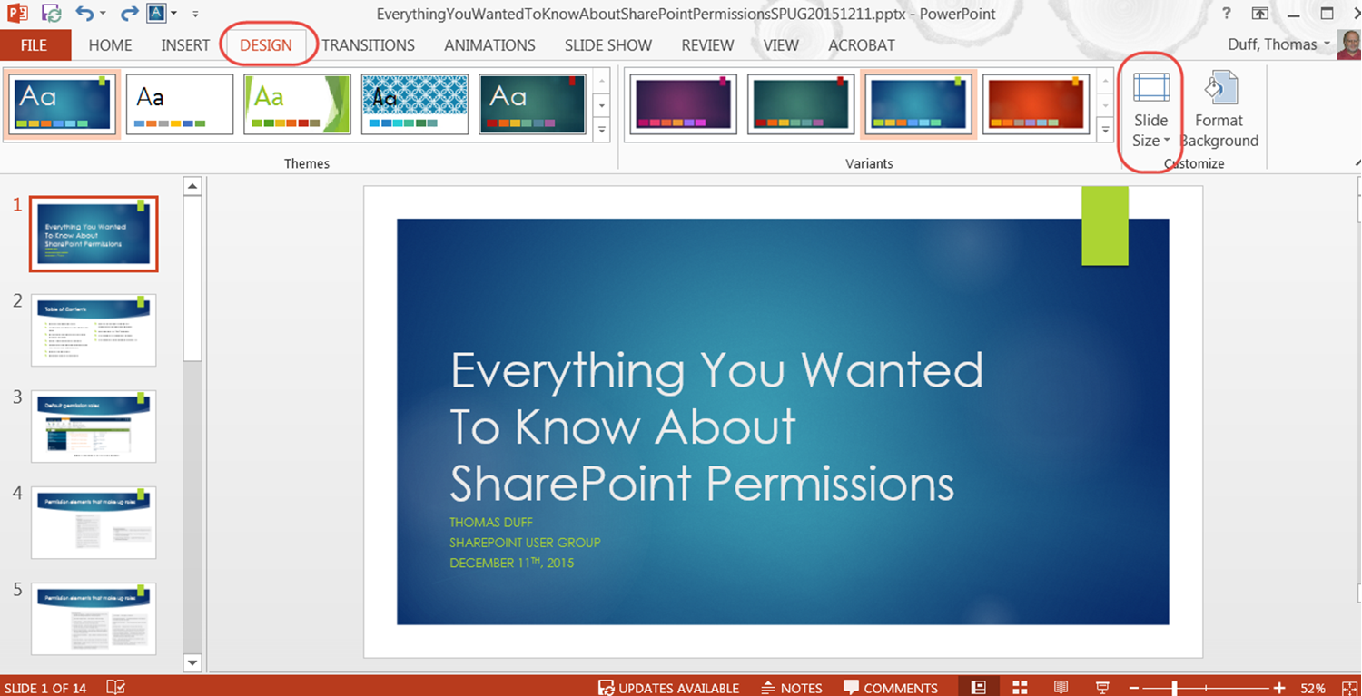 Changing your PowerPoint slide sizing – One Minute Office Magic