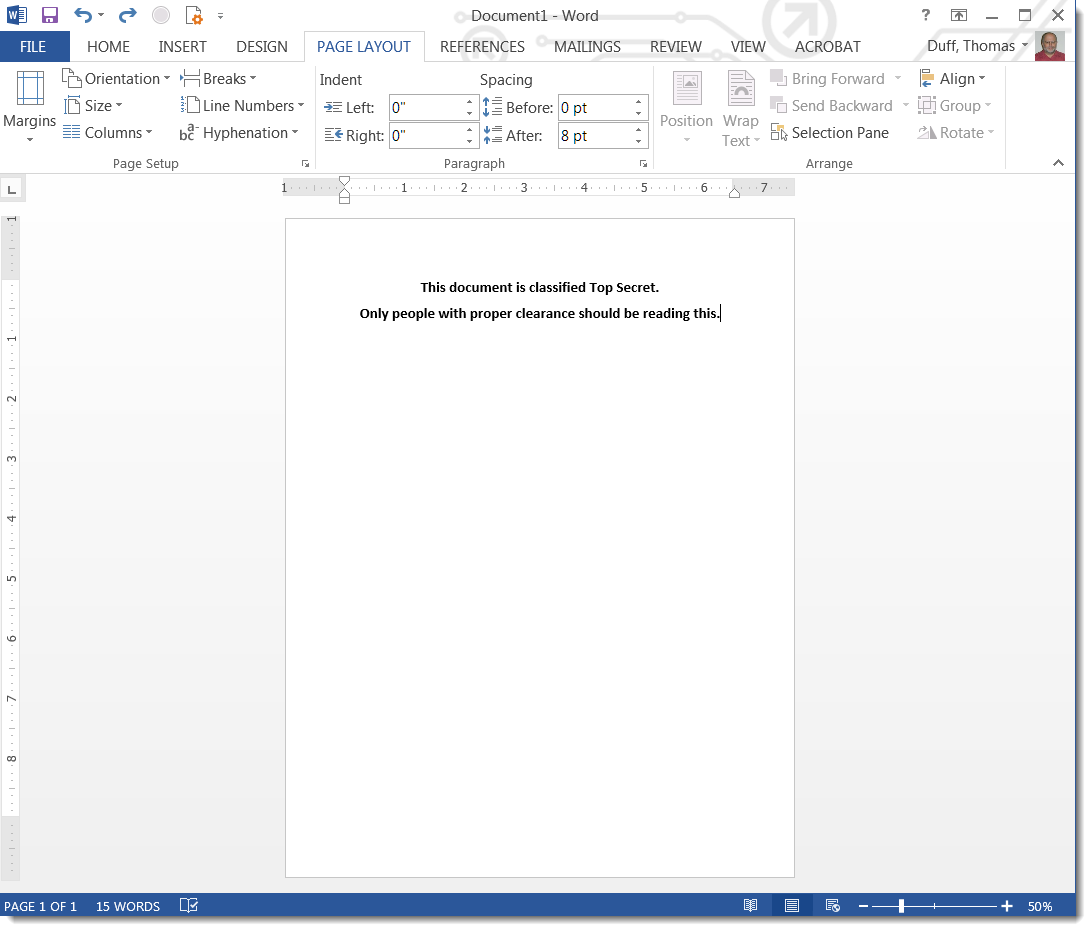 Centering text and objects on a page in Word – One Minute Office Magic