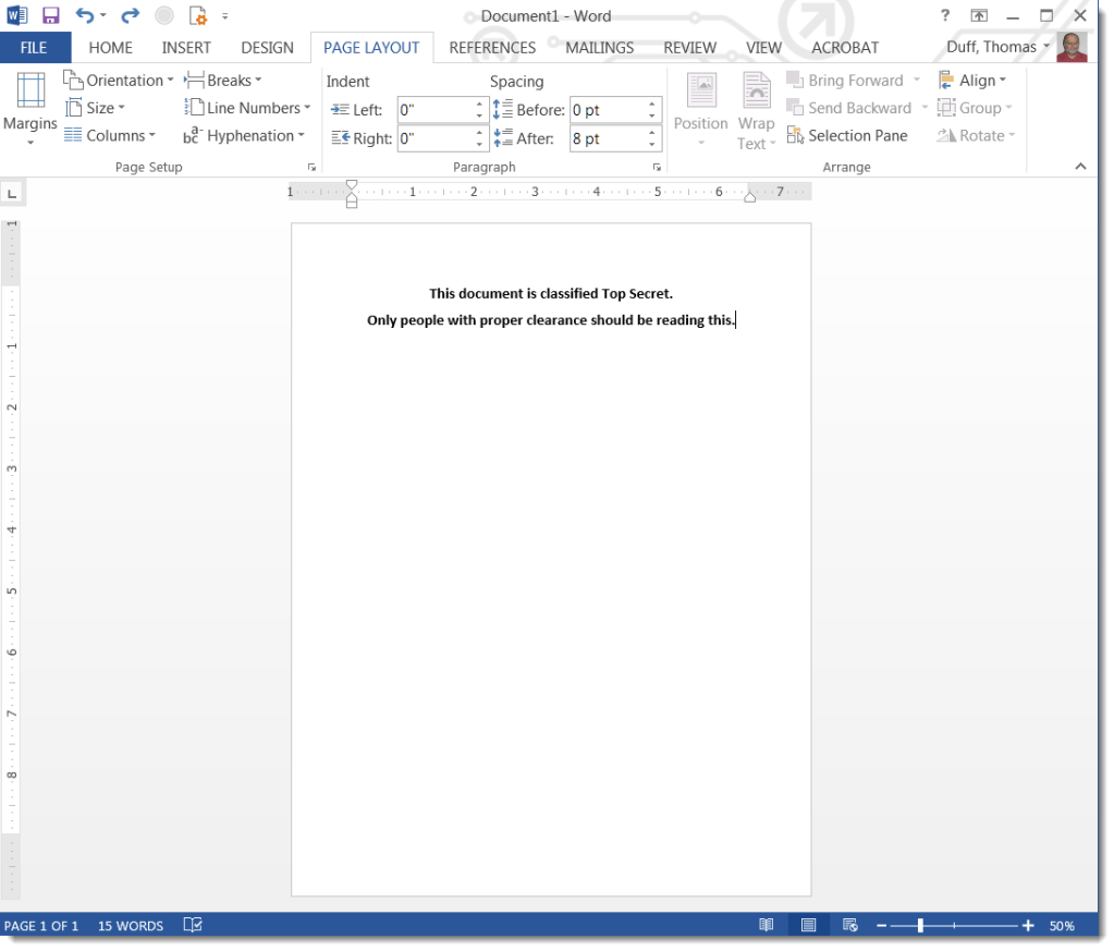 Centering text and objects on a page in Word – One Minute Office Magic