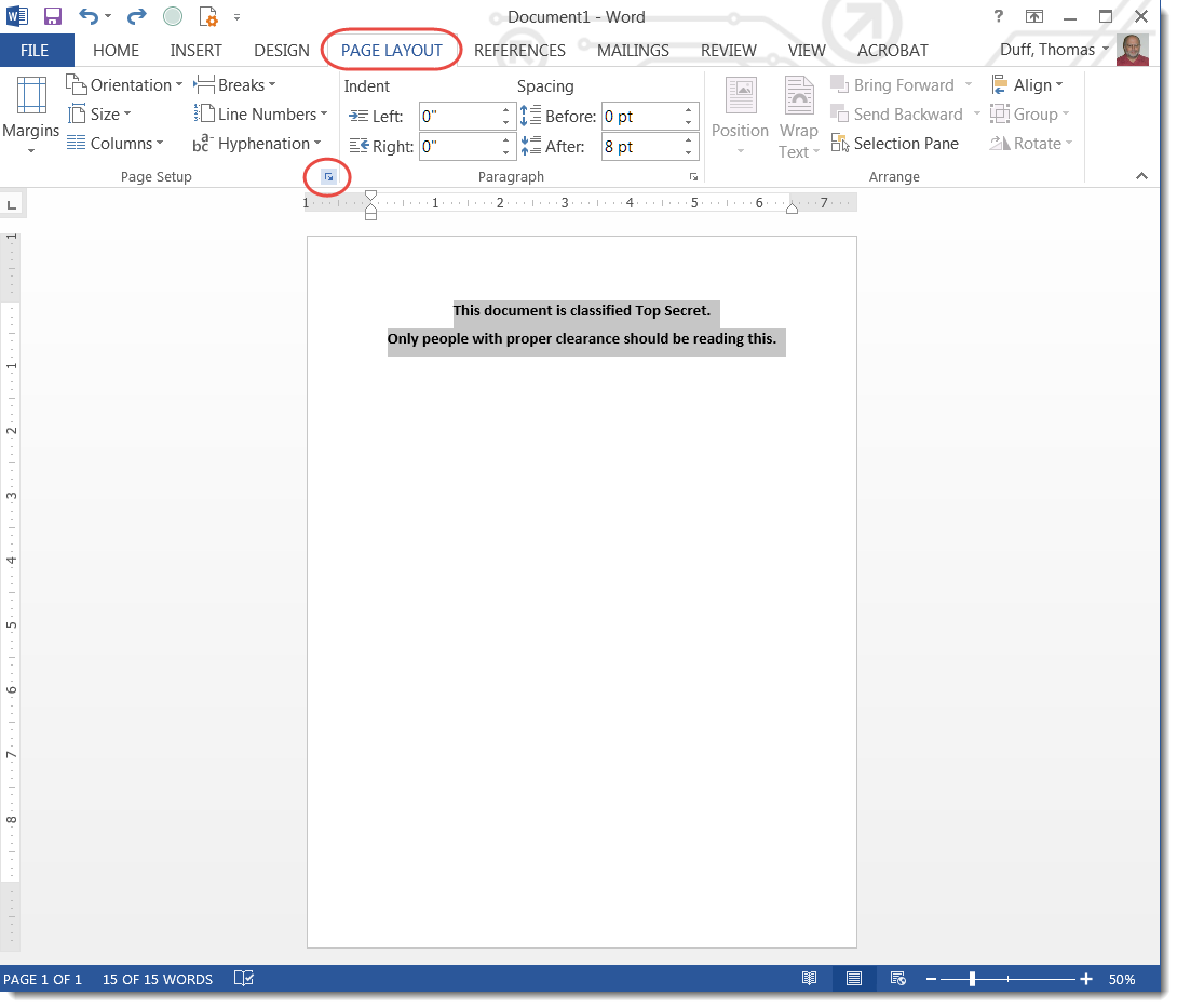 Centering text and objects on a page in Word – One Minute Office Magic