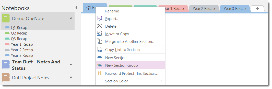 Grouping Your OneNote Sections into Section Groups – One Minute Office ...