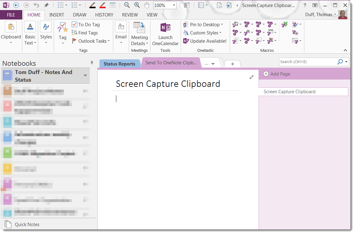 Using the OneNote Tasks feature – One Minute Office Magic