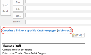 Creating a link to a specific OneNote page, section, or notebook – One ...