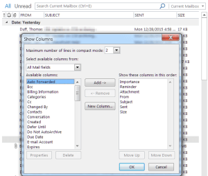Change up your email view columns in Outlook – One Minute Office Magic
