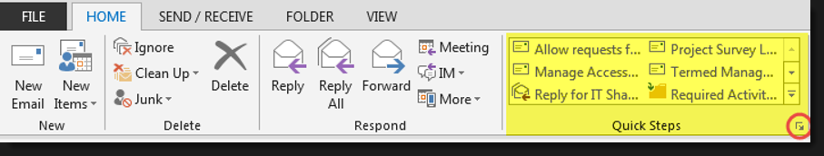 Using Quick Steps in Outlook – One Minute Office Magic