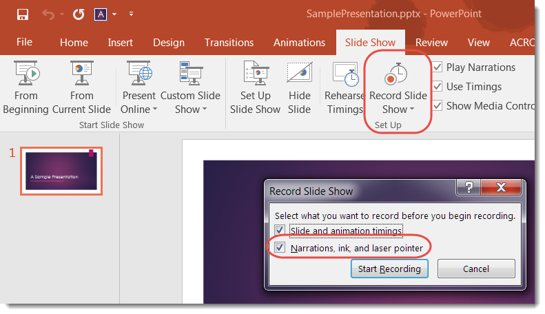 Using the electronic laser pointer in PowerPoint – One Minute Office Magic