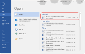 Managing your Recent Files list in Microsoft Office programs – One ...