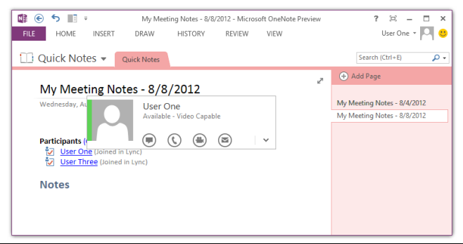 Using OneNote with Skype for Business: My Notes for Meeting ...