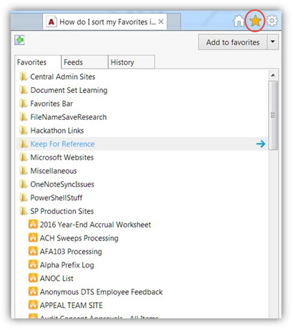 Sorting your web browser bookmarks – One Minute Office Magic