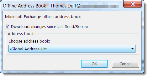 Updating the Outlook address book from the Global Address Book – One ...