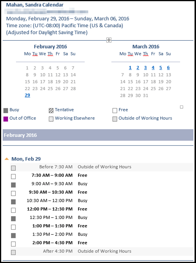 Outlook Calendar – Email Schedule – One Minute Office Magic