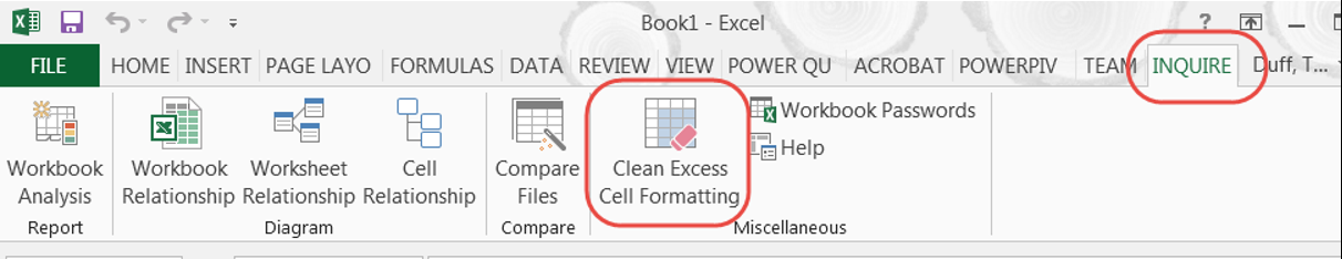Removing excess formatting from an Excel spreadsheet – One Minute ...