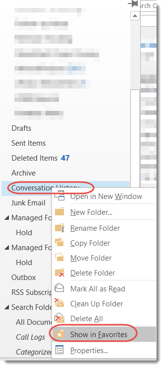 Adding Favorites to a minimized Outlook Folder Pane – One Minute Office ...