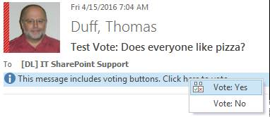 Voting buttons in Outlook – One Minute Office Magic