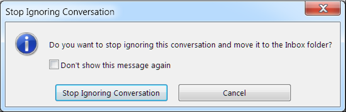 Ignoring emails in an Outlook conversation thread – One Minute Office Magic