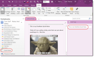 The OneNote Quick Notes feature you’ve likely never heard of… – One ...