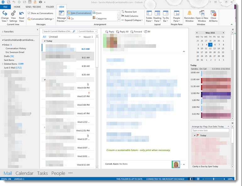 Outlook – Minimizing Screen Items – One Minute Office Magic