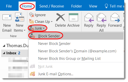 Blocking Junk Mail in Outlook – One Minute Office Magic