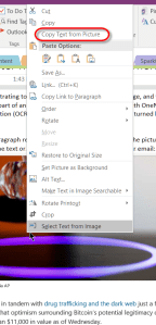 Optical Character Recognition (OCR) in OneNote – One Minute Office Magic