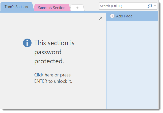 Password-protecting OneNote sections – One Minute Office Magic