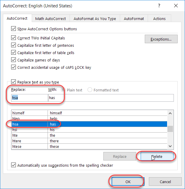 Fixing unintended auto-corrects in Office – One Minute Office Magic