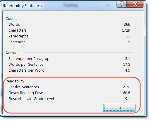 Checking the readability of your Word documents – One Minute Office Magic