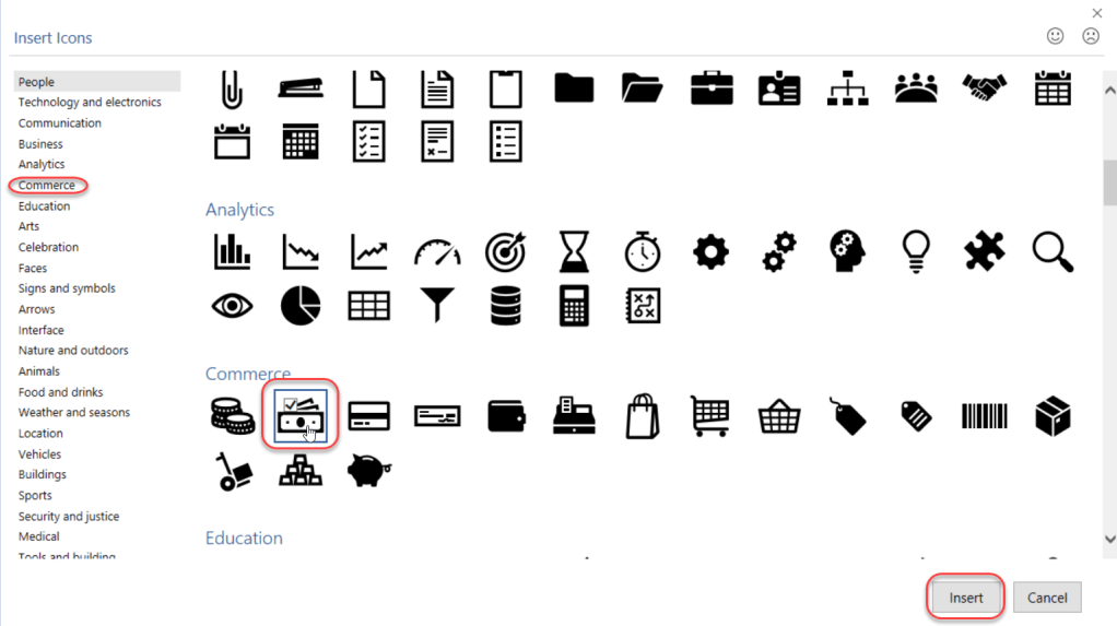 The new Icons feature in Office ProPlus – One Minute Office Magic