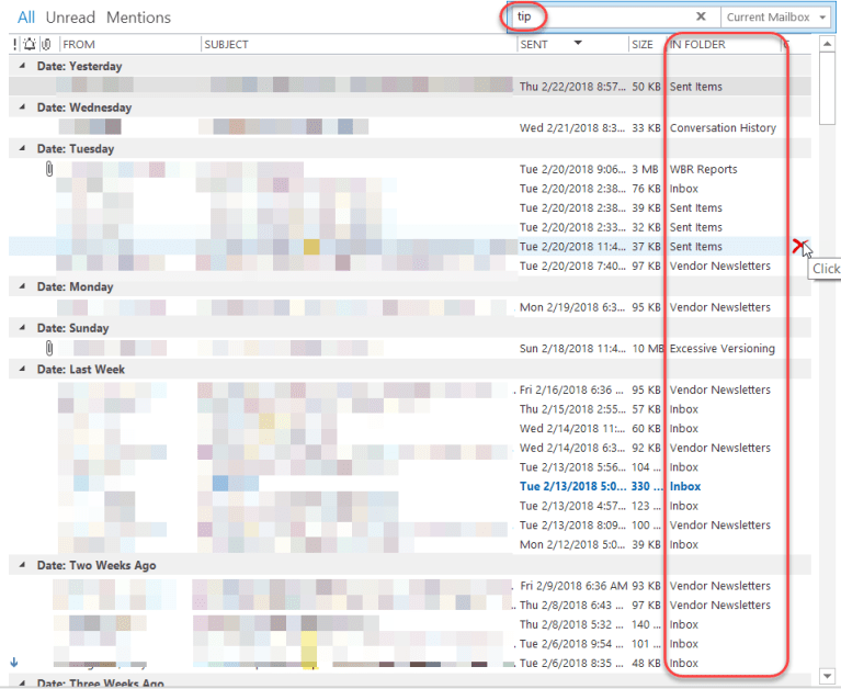 Adding an In Folder column to your Outlook Inbox – One Minute Office Magic