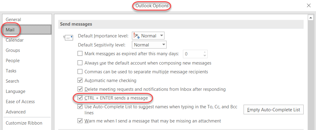 Sending an Outlook email with CTRL + ENTER keyboard shortcut – One ...