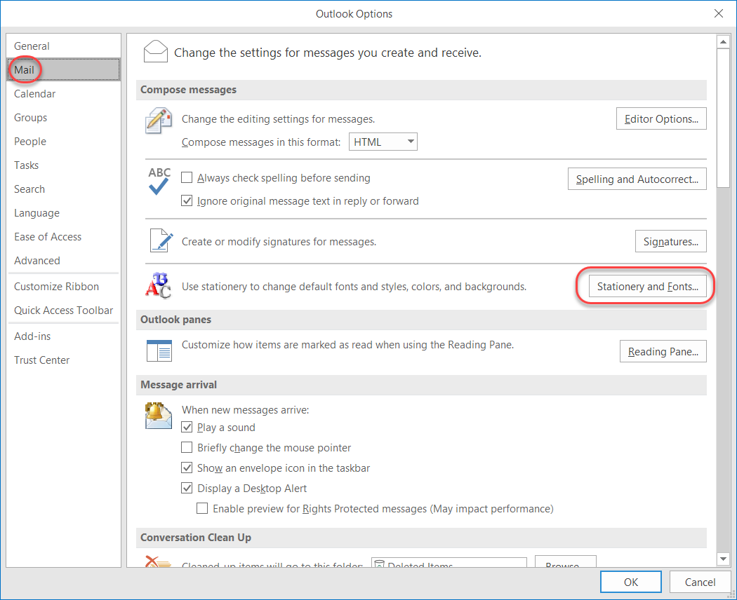 Changing the font settings for Outlook email – One Minute Office Magic