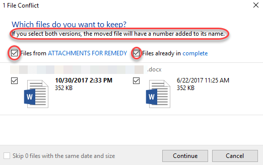 Windows 10 behavior when copying duplicate files – One Minute Office Magic