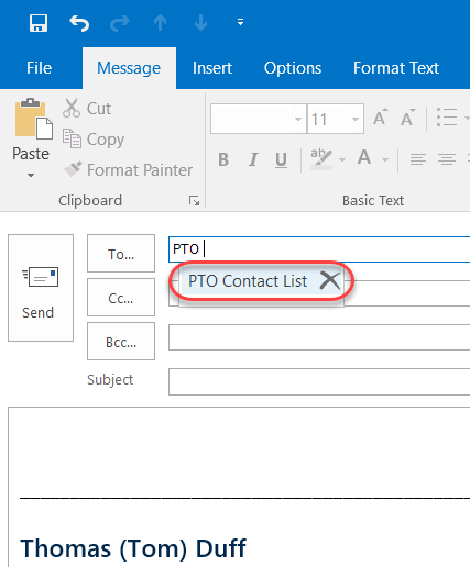 Creating your own private Outlook Contact Lists – One Minute Office Magic