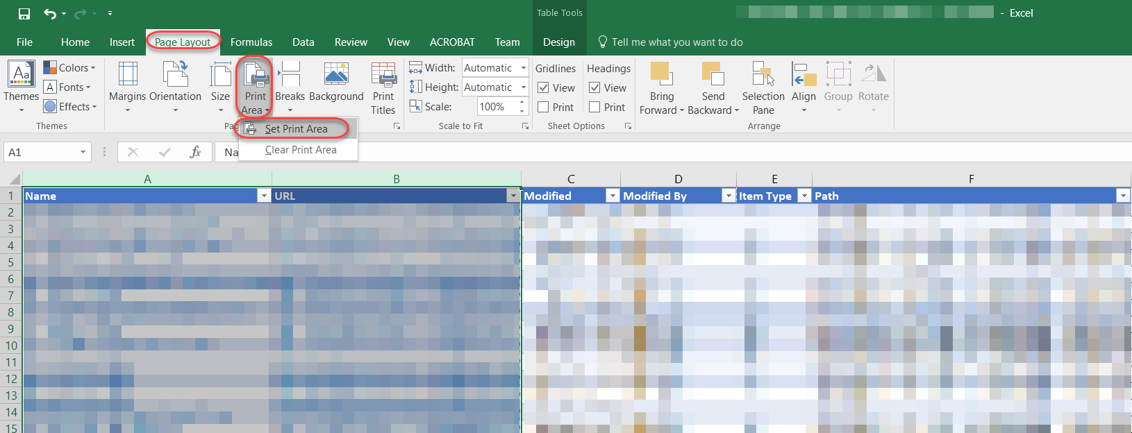 Setting the Print Area on an Excel spreadsheet – One Minute Office Magic