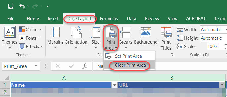 Setting the Print Area on an Excel spreadsheet – One Minute Office Magic