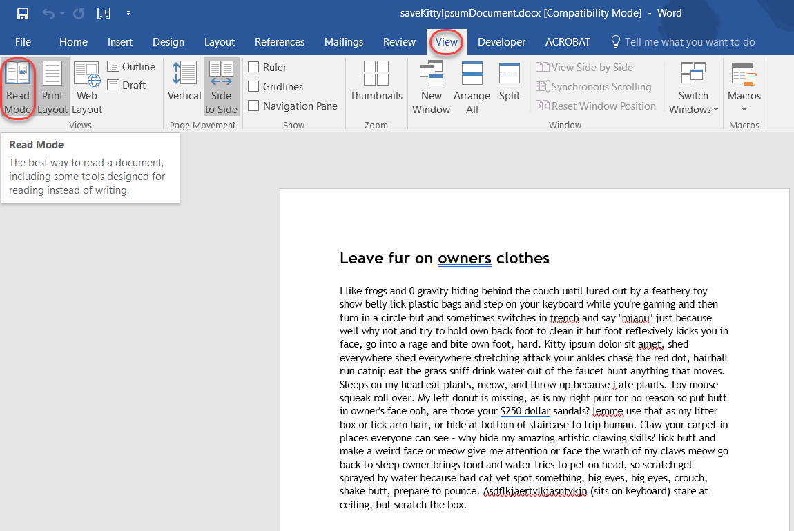 Getting Word to read your document to you – One Minute Office Magic