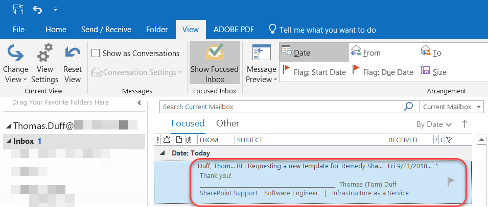Outlook Message Preview – changing the number of lines to show – One ...
