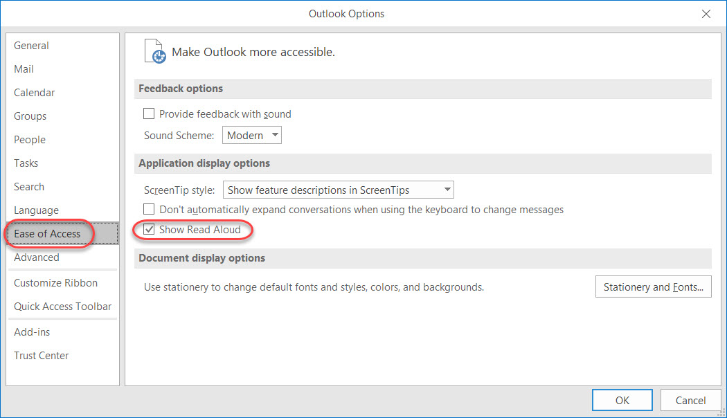 Using the Read Aloud feature in Outlook – One Minute Office Magic
