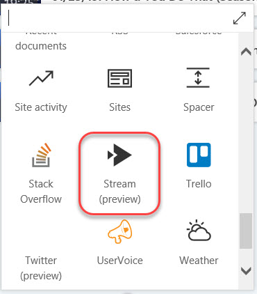 Using the Microsoft Stream web part in SharePoint Online – One Minute ...