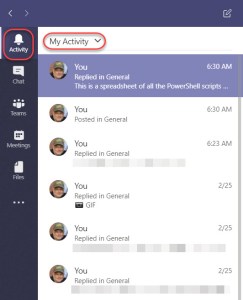 Using your Activity Stream in Microsoft Teams – One Minute Office Magic