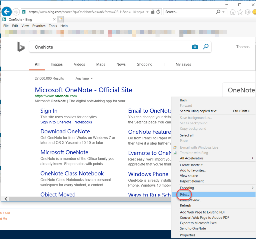 Printing content to OneNote – One Minute Office Magic