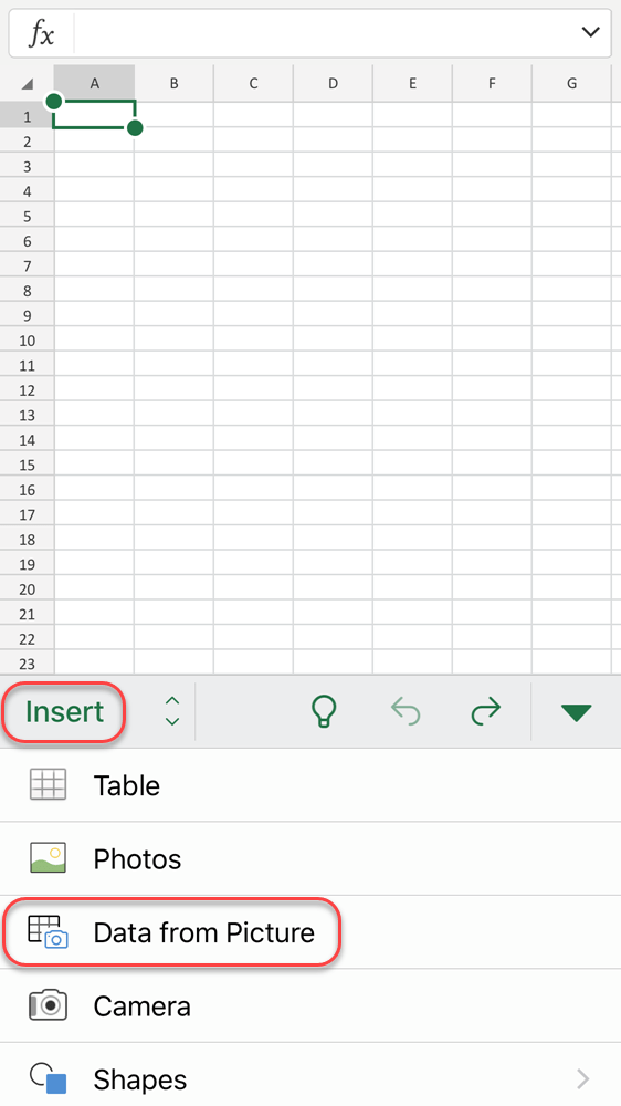 Using the Data In Picture feature in the Excel mobile app – One Minute ...
