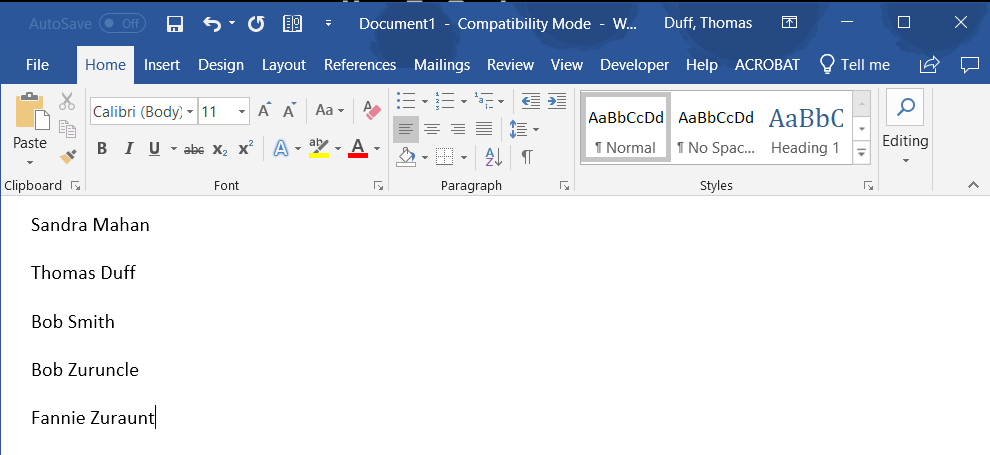 Sorting a list of content in Word – One Minute Office Magic
