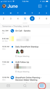Seeing a weekly calendar view in the Outlook mobile app – One Minute ...
