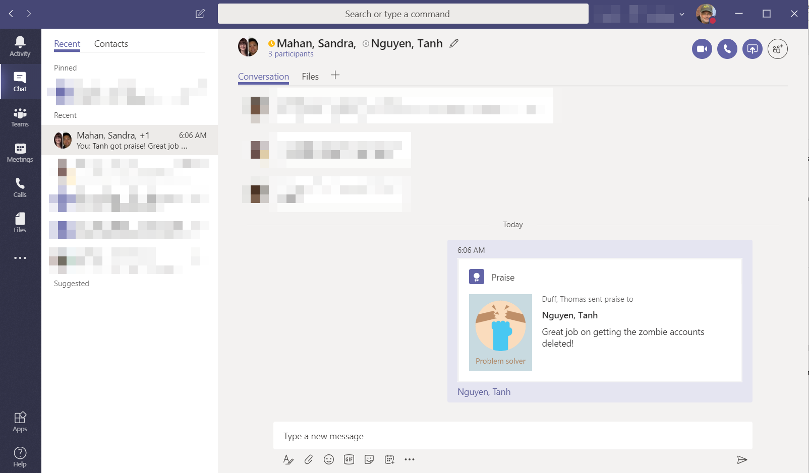 Giving people Praise in Microsoft Teams – One Minute Office Magic