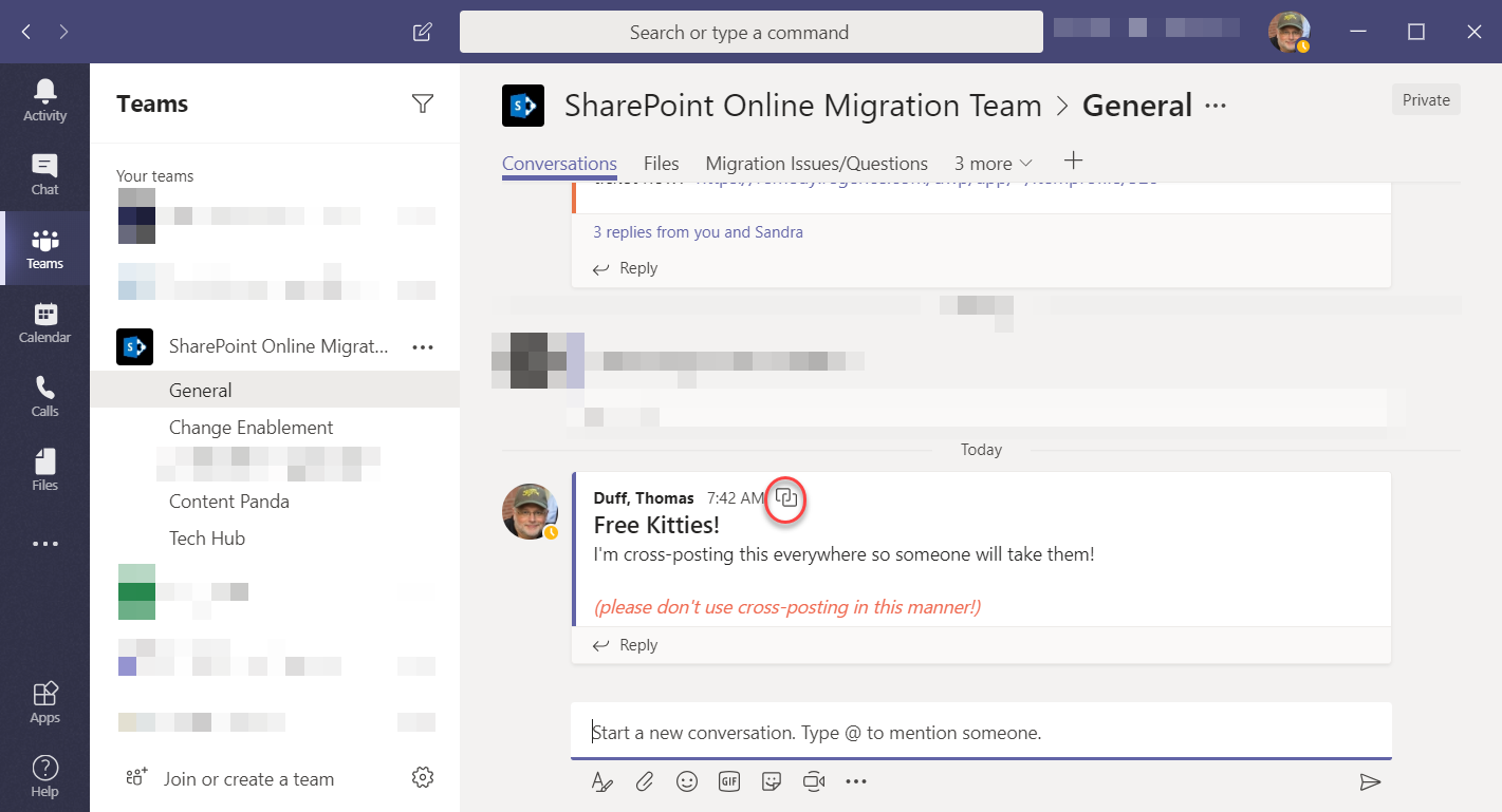 Channel cross-posting in Microsoft Teams – One Minute Office Magic