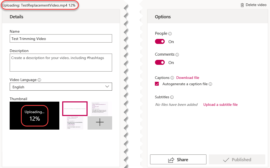 Replacing your video in Microsoft Stream using the same URL – One ...