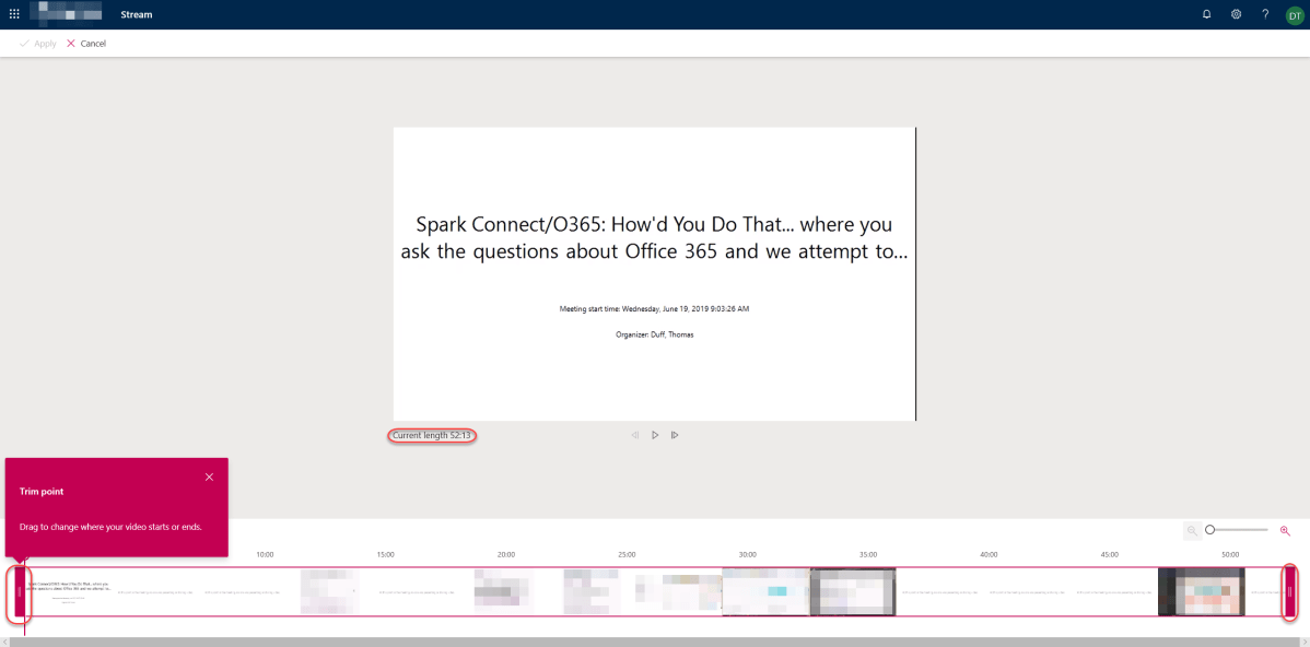 Trimming videos directly in Microsoft Stream – One Minute Office Magic
