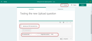 Using the new File Upload question in Microsoft Forms – One Minute ...
