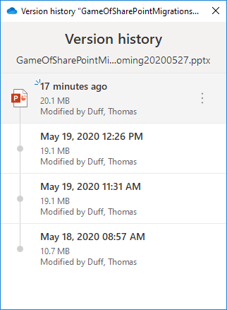 Accessing OneDrive Sync version history in Finder, File Explorer, and ...
