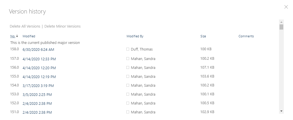 SharePoint page difference visualization for versioning – One Minute ...